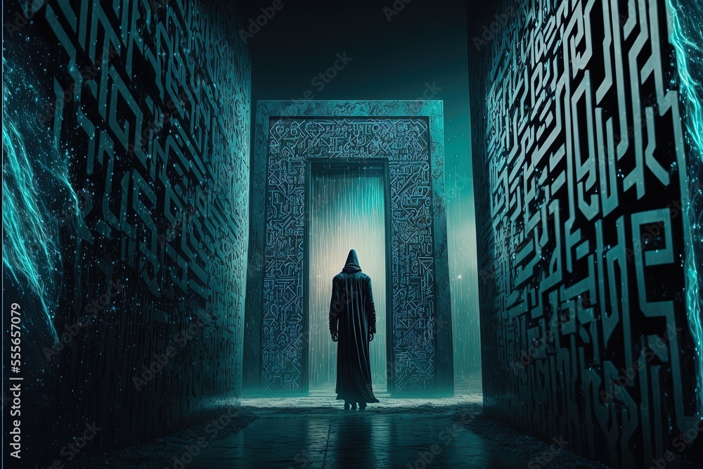 "Mysterious AI Generated Abstract Enigma Matrix Cyberpunk Sci-Fi ...