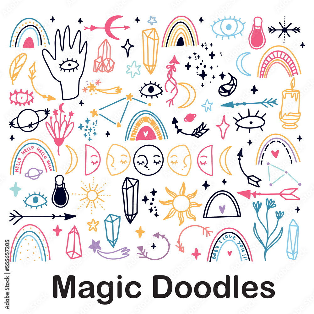 magical doodle clip art, icons, vectors illustrations, Magic Doodle ...