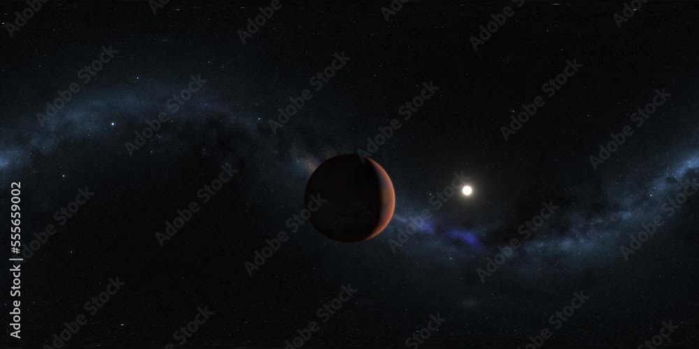 VR 4K 360 degree space background with terraformed Planet Mars Video ...