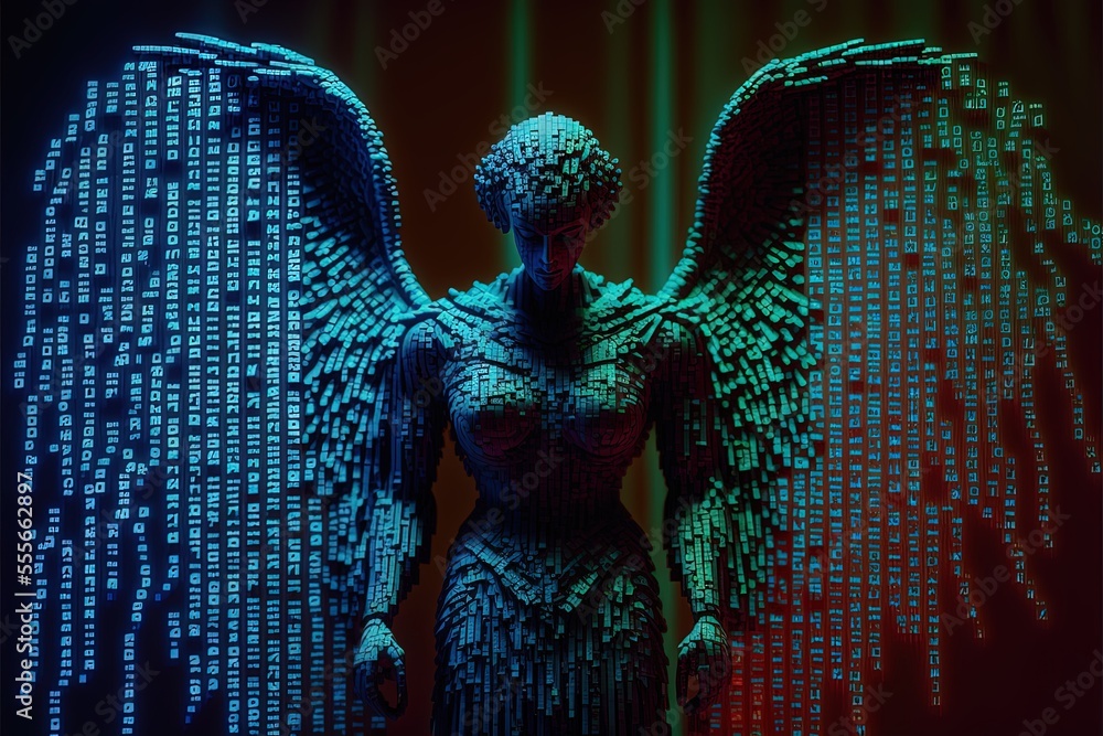 "Mysterious AI Generated Abstract Enigma Matrix Cyberpunk Sci-Fi ...