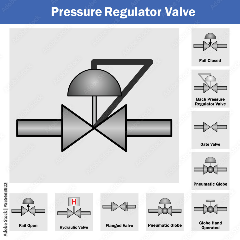 Vector Illustration for Pressure Regulator Valve Stock Vector | Adobe Stock