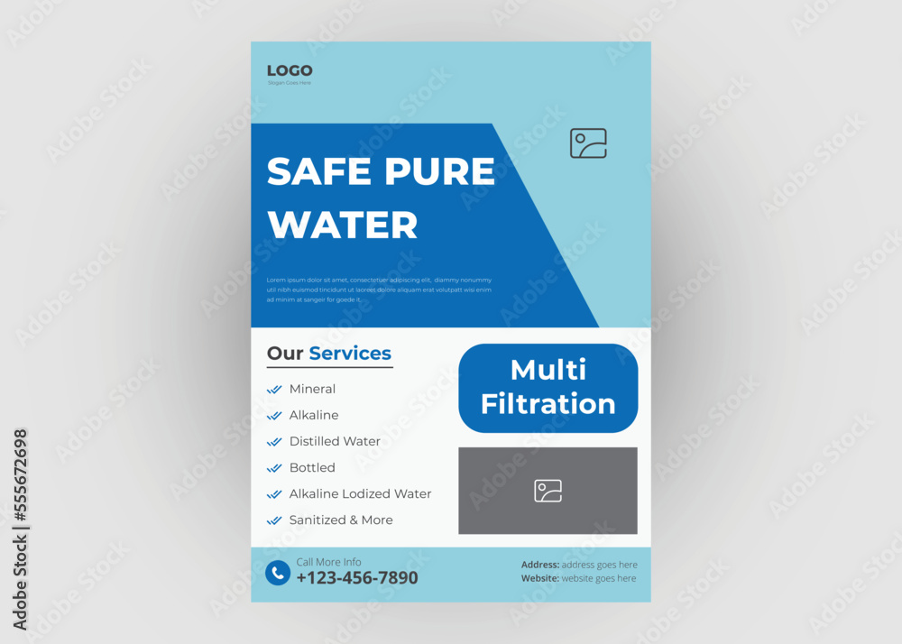 Pure water flyer design, Clean safe water poster design, Water ...