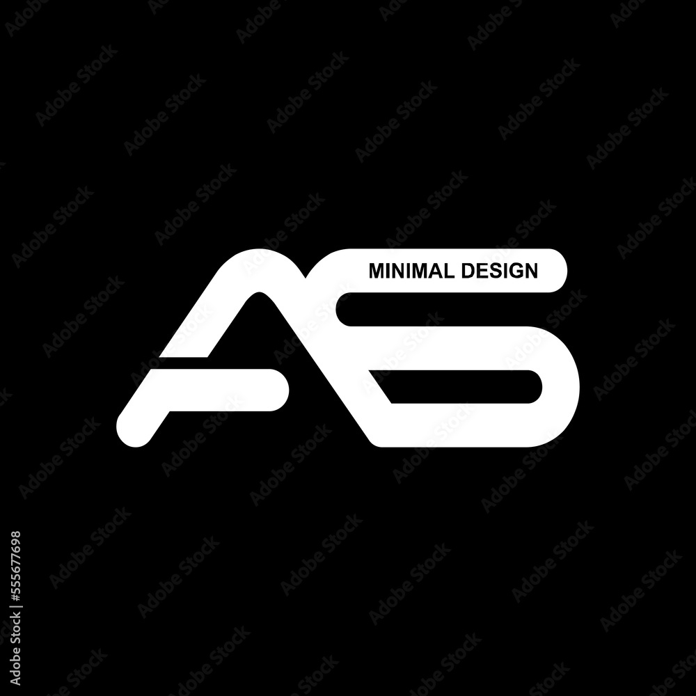 AS Logo Design in minimal style, Creative Professional Trendy Letter AS ...