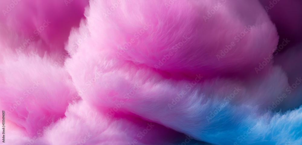 Colorful and fluffy blue and pink cotton candy textured background ...