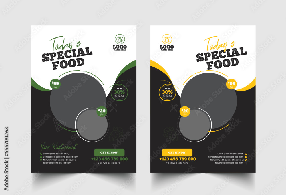 Food Flyer Design Template cooking, cafe and restaurant menu, food ...