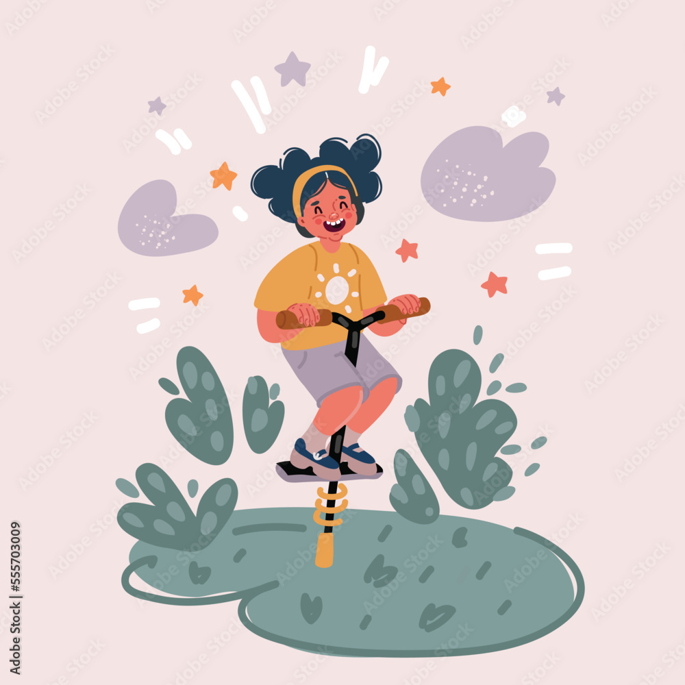 Vector illustration of Kids Playing Stick Figures Stock Vector | Adobe ...