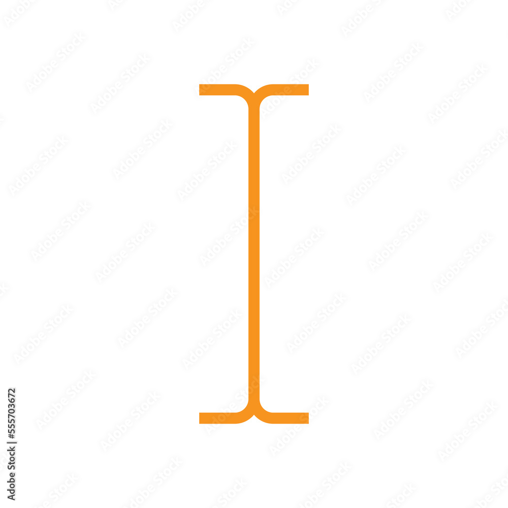 eps10 orange vector Type input mouse cursor abstract icon or logo ...