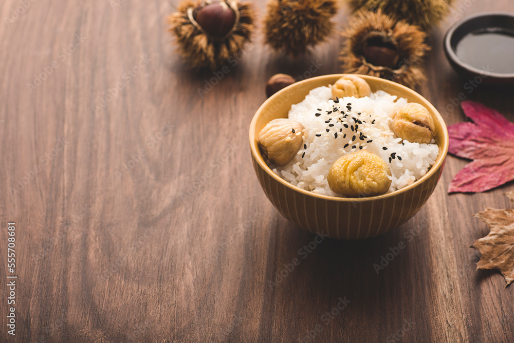 Chestnut rice or Kuri Gohan is a traditional autumn and winter Japanese ...