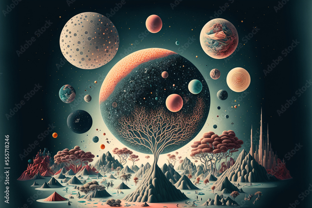 Muve Collection · The Multiverse Illustration ilustração do Stock ...