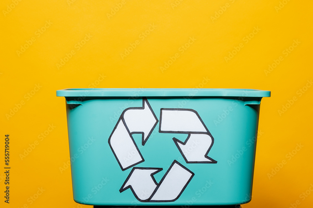 Plastic box with recycling symbol Stock Photo | Adobe Stock