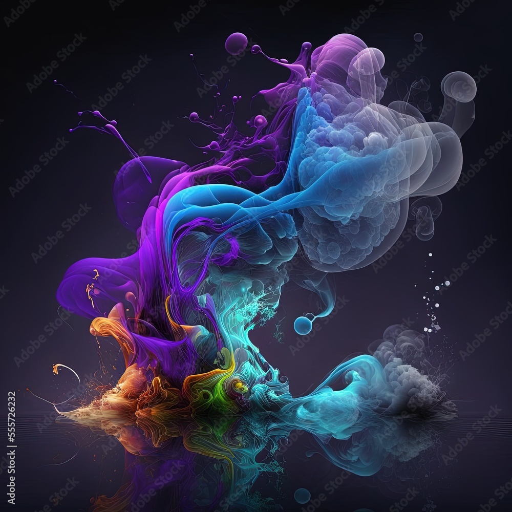 Water, smoke, vibrant, abstract, steam, bubbles, turbulence ...