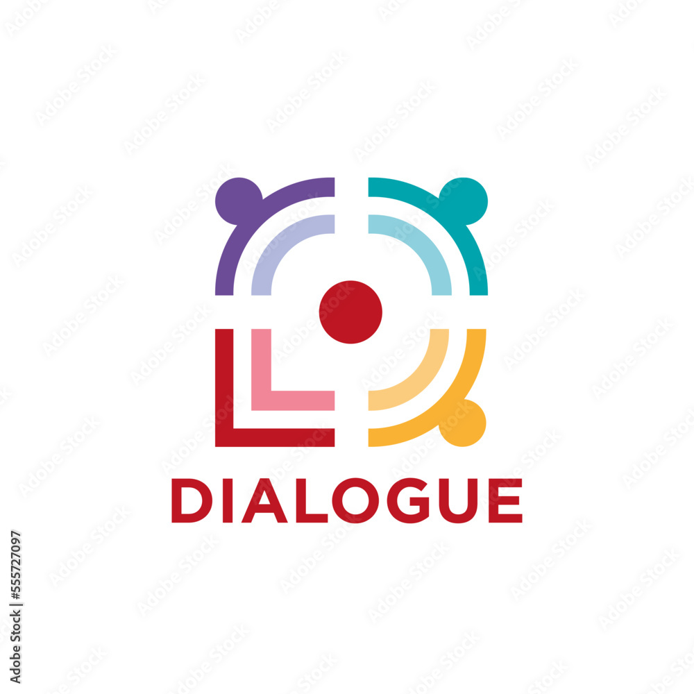 Speech bubble vector logo concept illustration in modern style ...