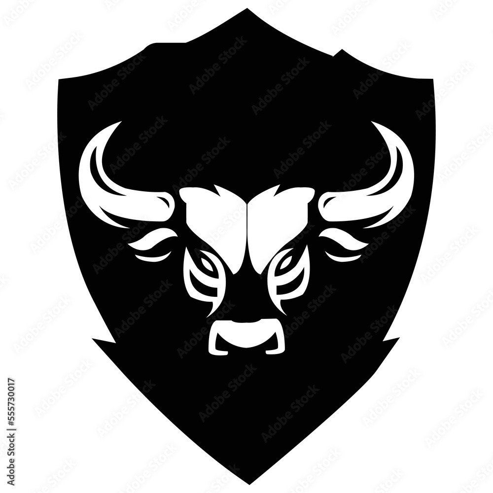 abstract bullhead. abstract bull logo. bull vector. bull illustration ...