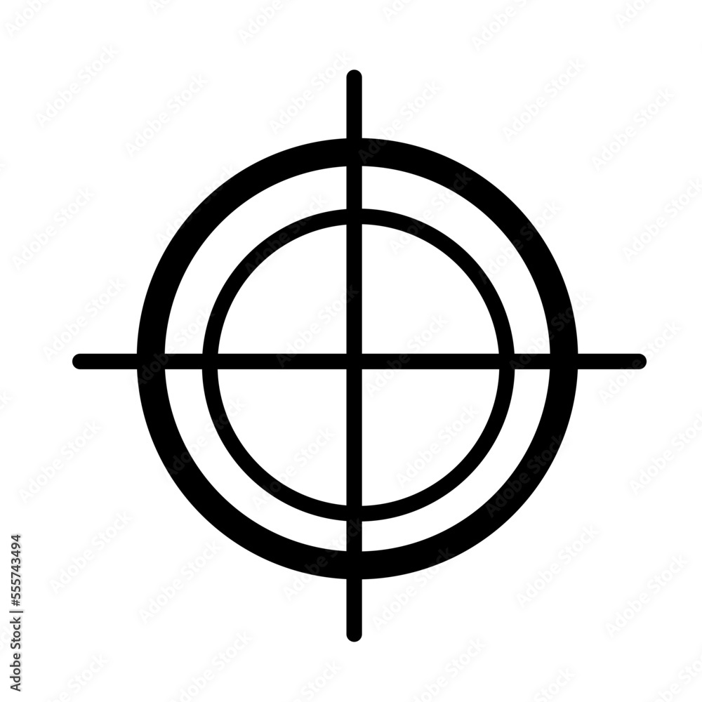 Gun Sight Crosshairs Bullseye Isolated Vector Illustration Stock Vector ...