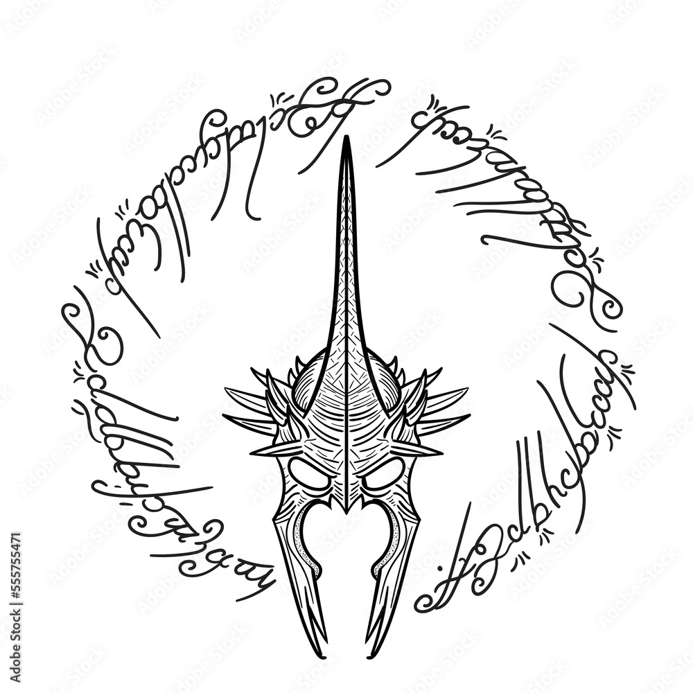 Lord of the rings -the Witch King of Angmar, Sauron, eye Sauron, vector ...