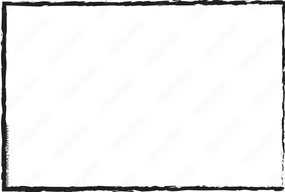 Black hand drawn rectangle icon Stock Vector | Adobe Stock