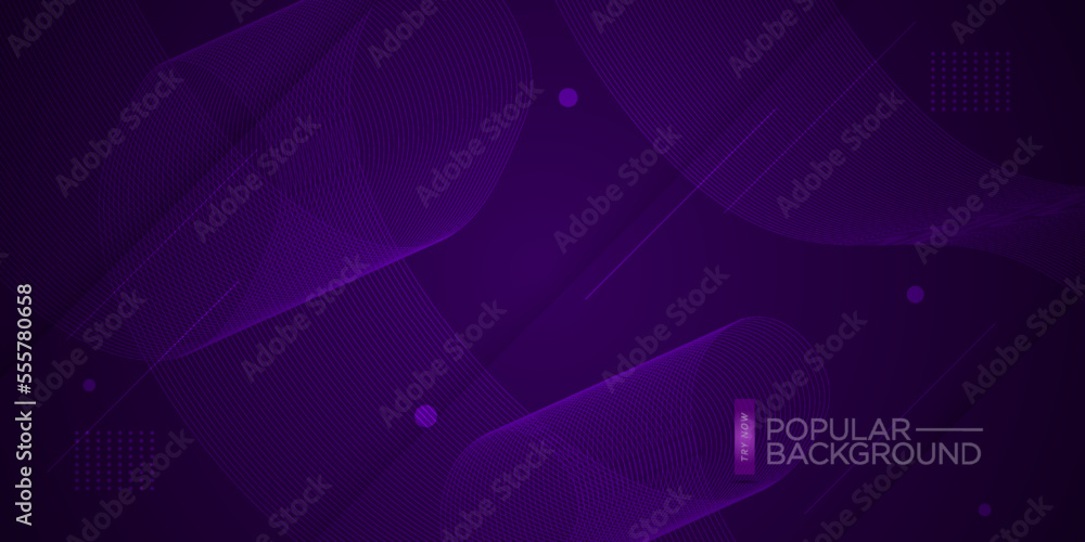 Modern abstract dark purple with blend lines gradient background ...