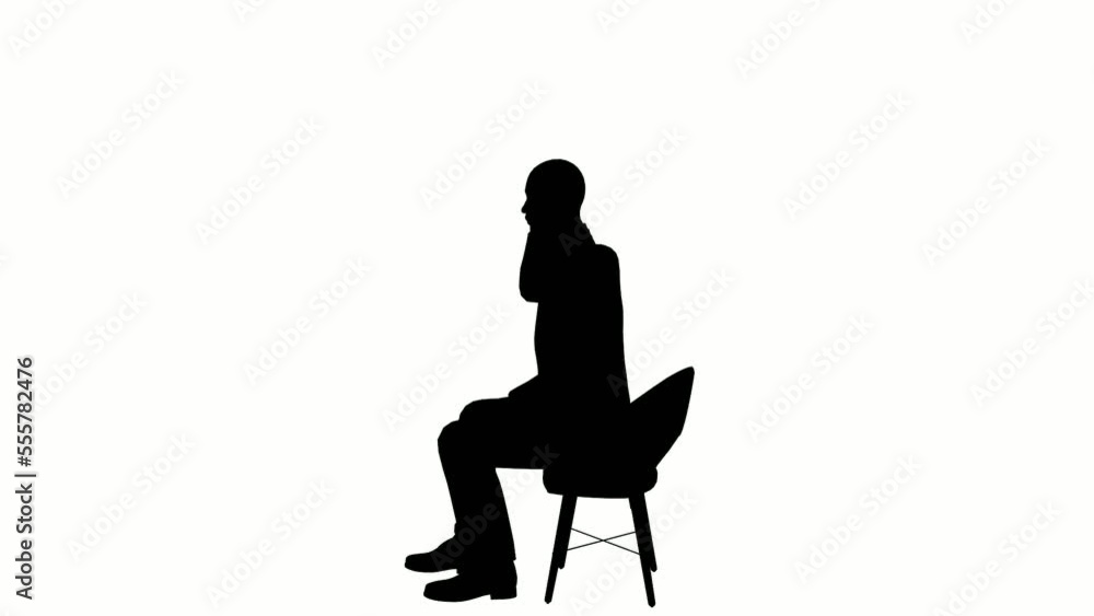 silhouette people sit down on white background. silhouette black people ...
