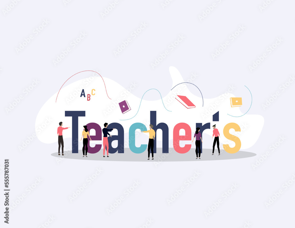 teacher's day illustration vector design for teacher event Stock Vector ...