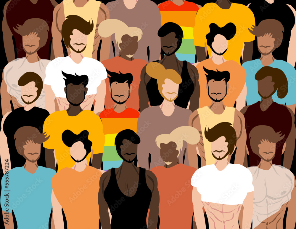 diversity people with different skin face and body for population ...