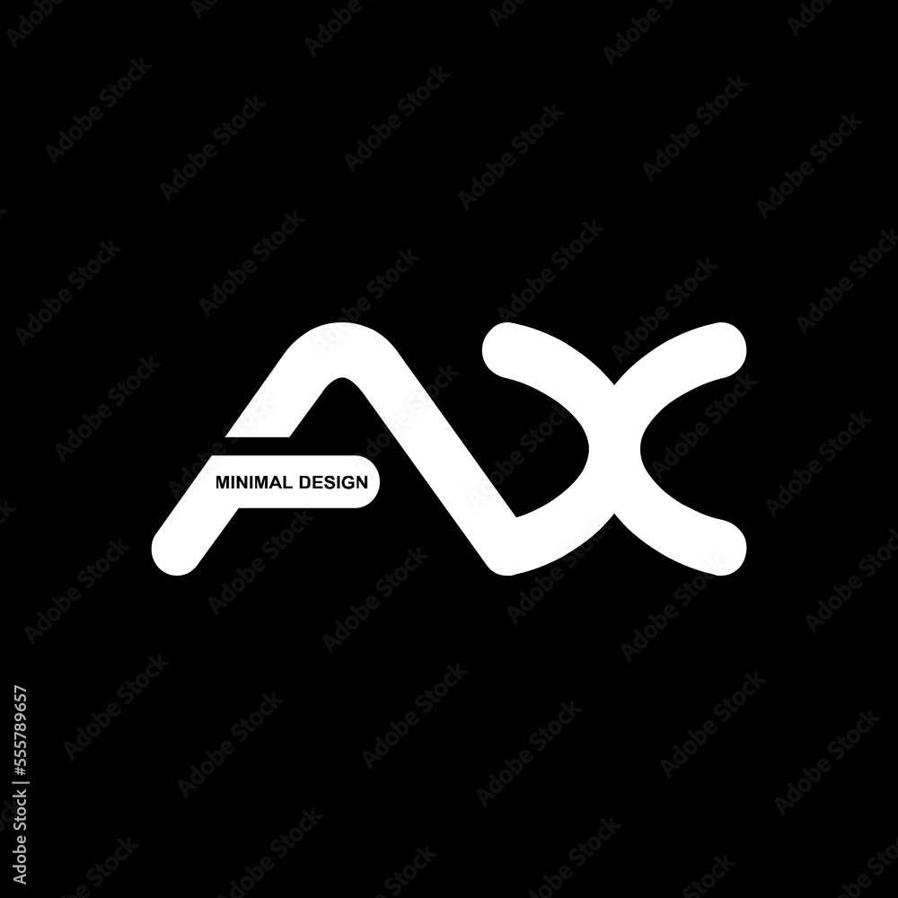 AX Logo Design in minimal style, Creative Professional Trendy Letter AX ...