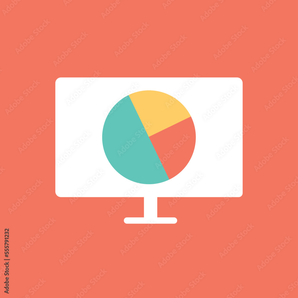 Colorful diagram icon. Slides for presentations and infographics ...