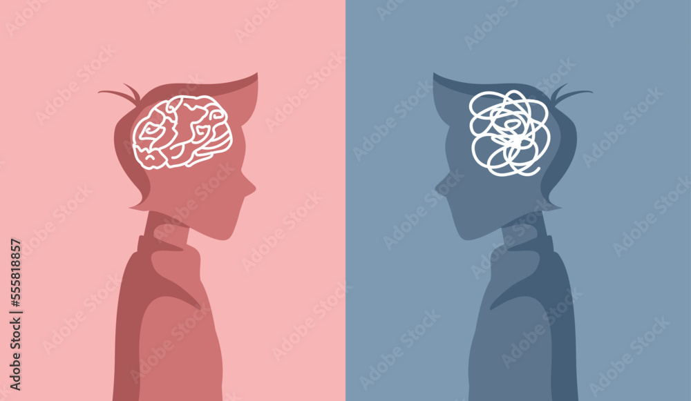 Man Experiencing Different Emotions Vector Cartoon Illustration ...