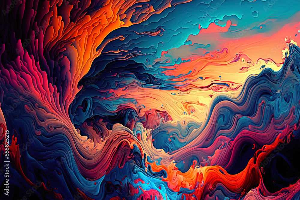 neural network generated backdrop art that resembles a colorful ...