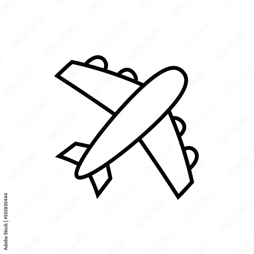 Plane hand drawn outline clipart illustration Stock Vector | Adobe Stock