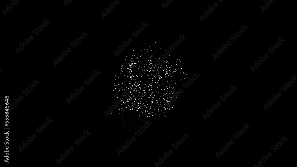 Explosion and chaotic movement of particles in different directions on ...