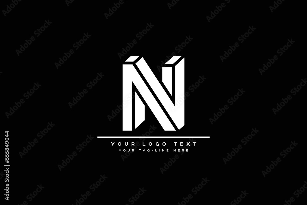 N 3D logo design for business purpose. Initial based alphabet letters ...