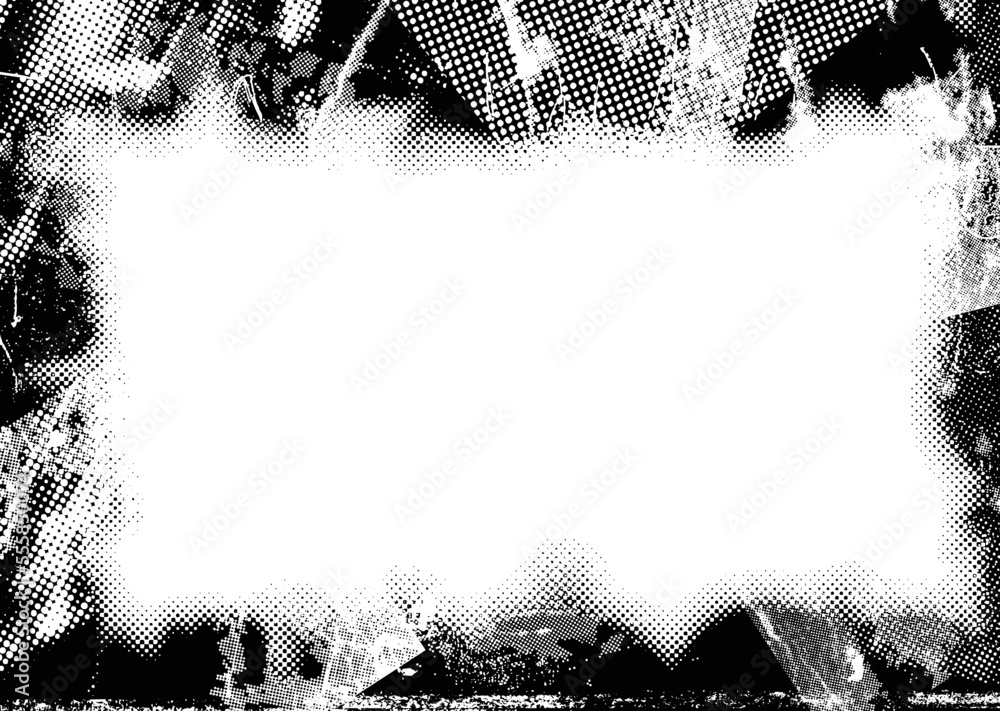 Glitch border frame. Grunge layer . Noise scratched texture . Trendy ...