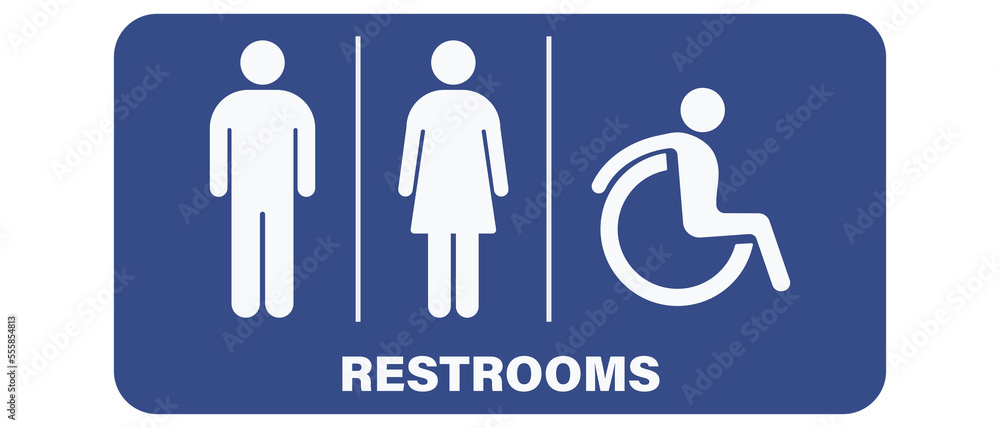 Restroom signs. Toilet vector signs. Men, women and cripple WC icon ...