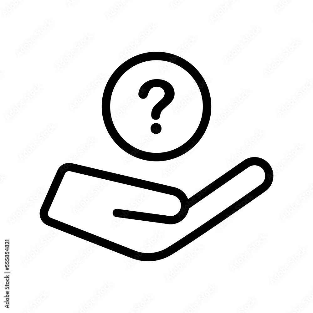 Help icon, Question mark symbol isolated on white background. Stock ...