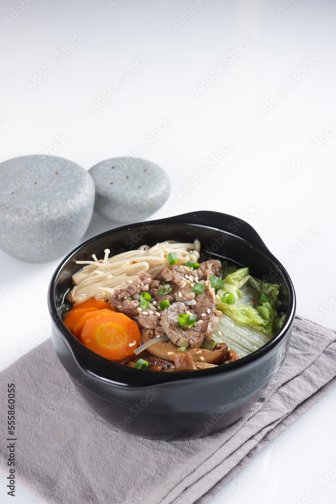 Bulgogi Jeongol or Yaetnal Bulgogi is Korean traditional stew with beef ...