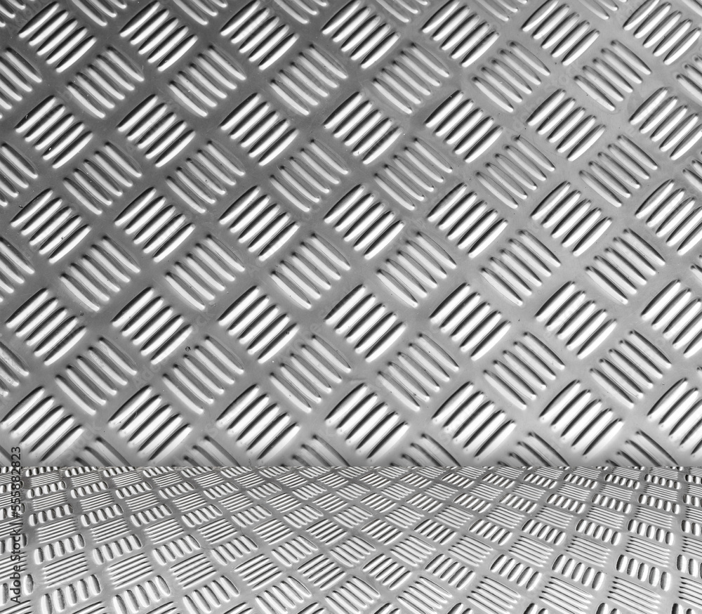 Abstract seamless metal texture. Table of steel sheet with metal floor ...