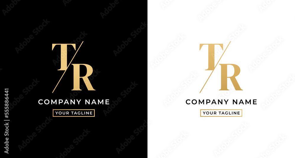 Vecteur Stock TR logo letter or TR letter logo vector on white and ...