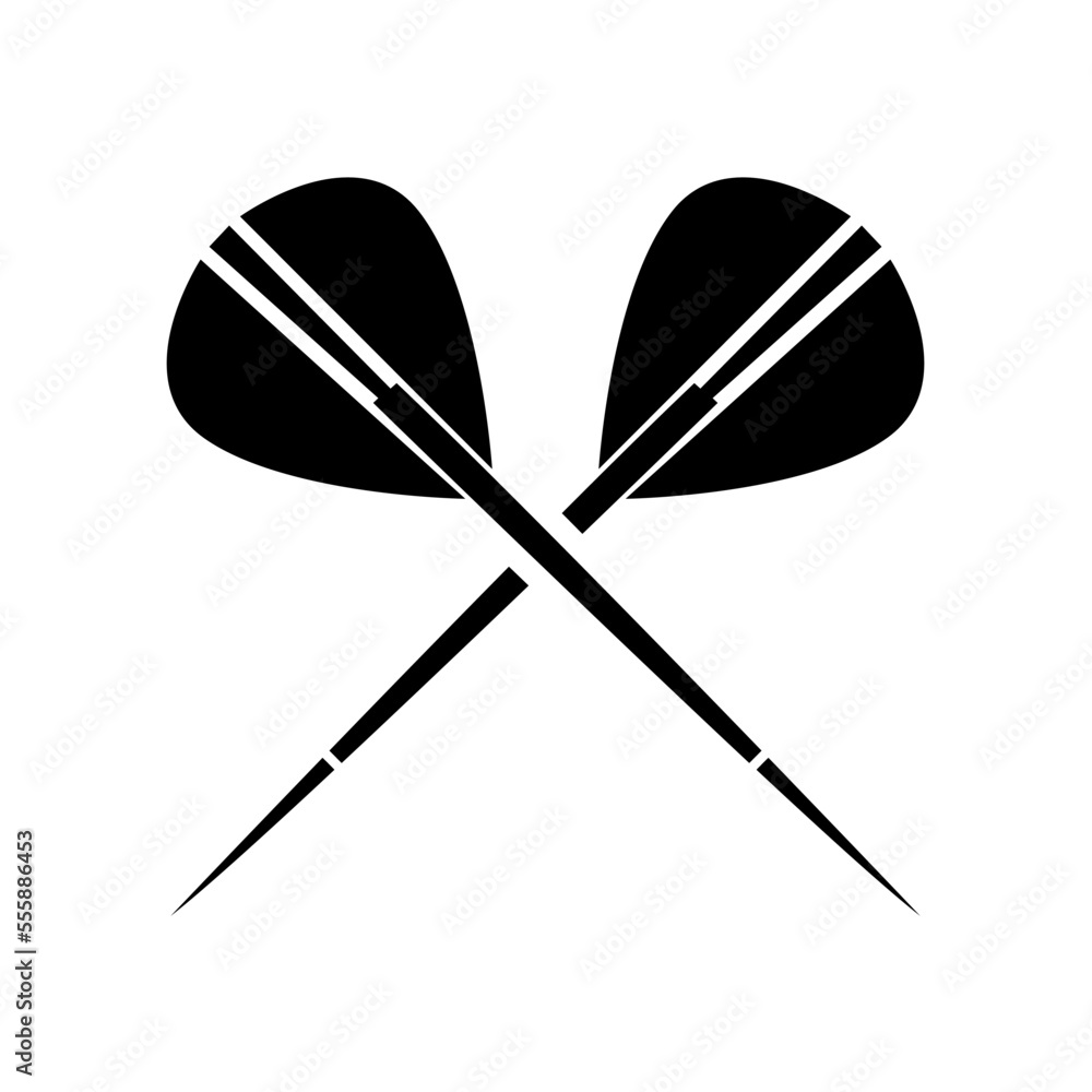 Darts icon vector. Dart illustration sign. Accuracy symbol. Sharpshooting logo. Stock Vector ...