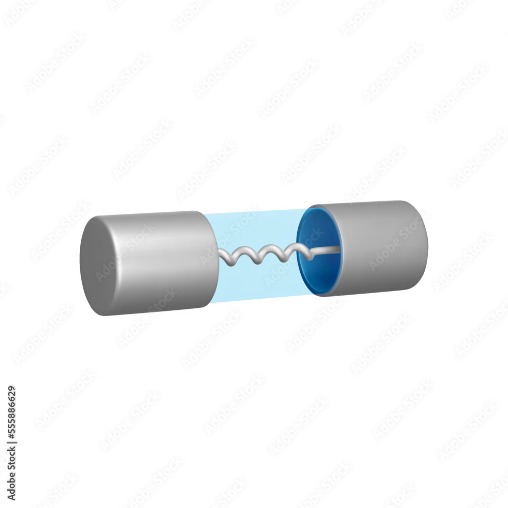 Electrical fuse 3d icon. means of protecting equipment and appliances ...