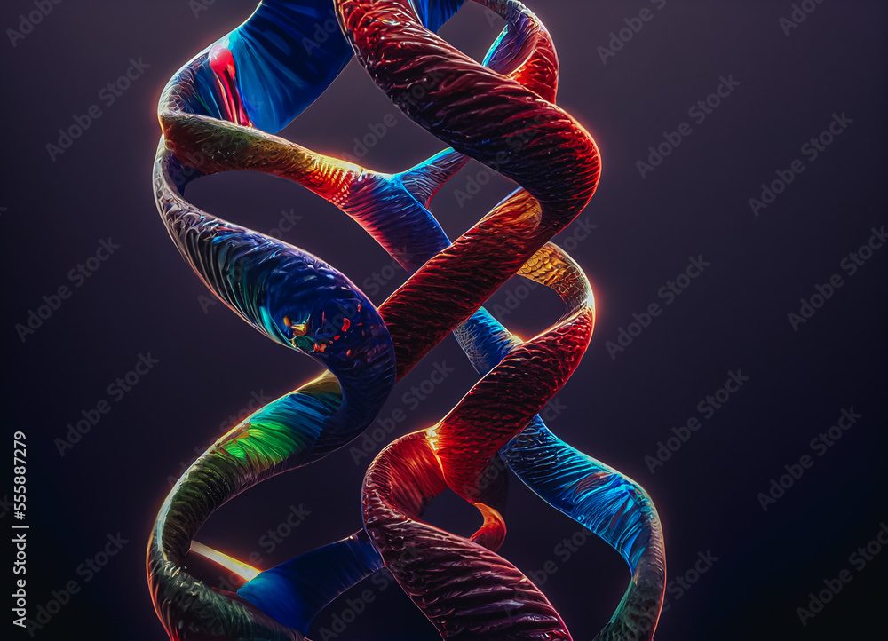 Abstract render of dna Stock Illustration | Adobe Stock