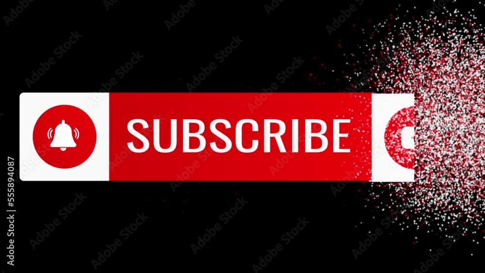 Subscribe Button Animation On Black Background. Subscribe Button With ...