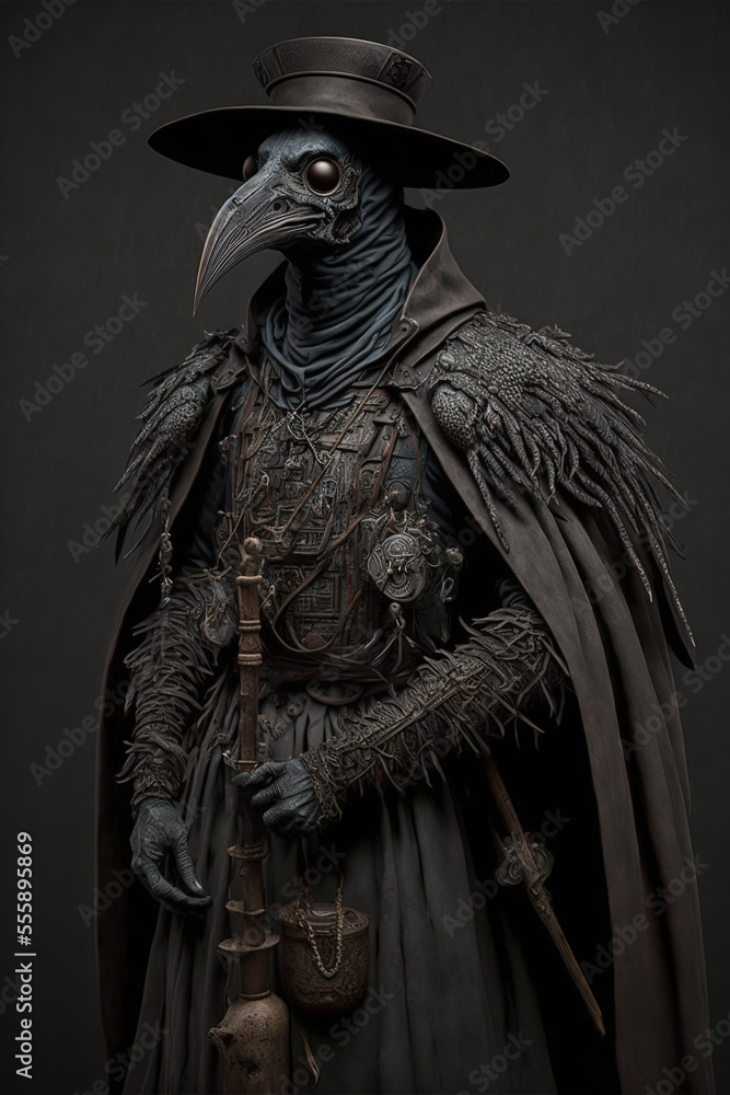 dark aesthetic, middle ages, plague doctor, dark fantasy, art ...
