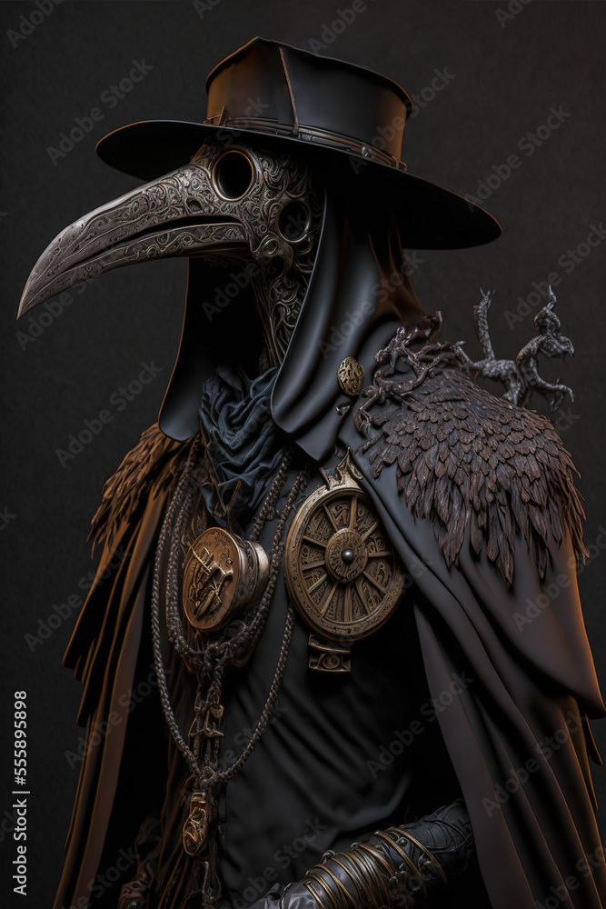 dark aesthetic, middle ages, plague doctor, dark fantasy, art ...