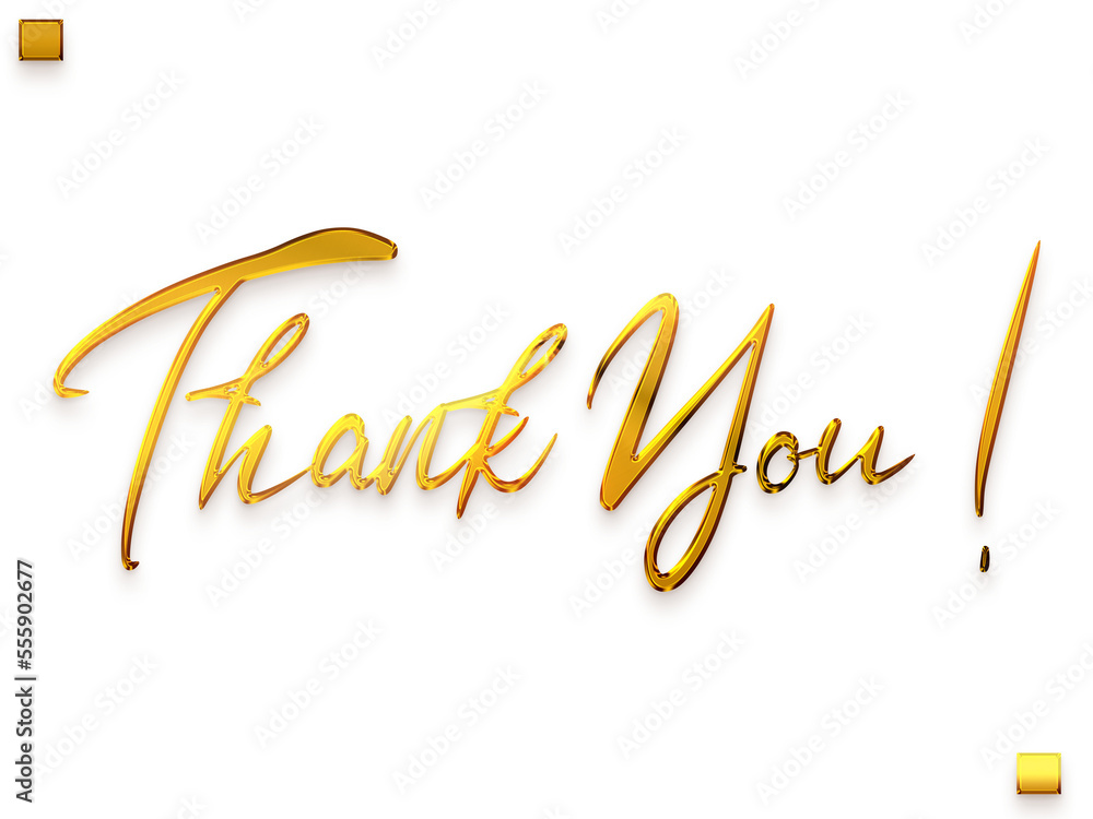 Thank You ! Transparent PNG Gold Typography Text Stock Illustration ...