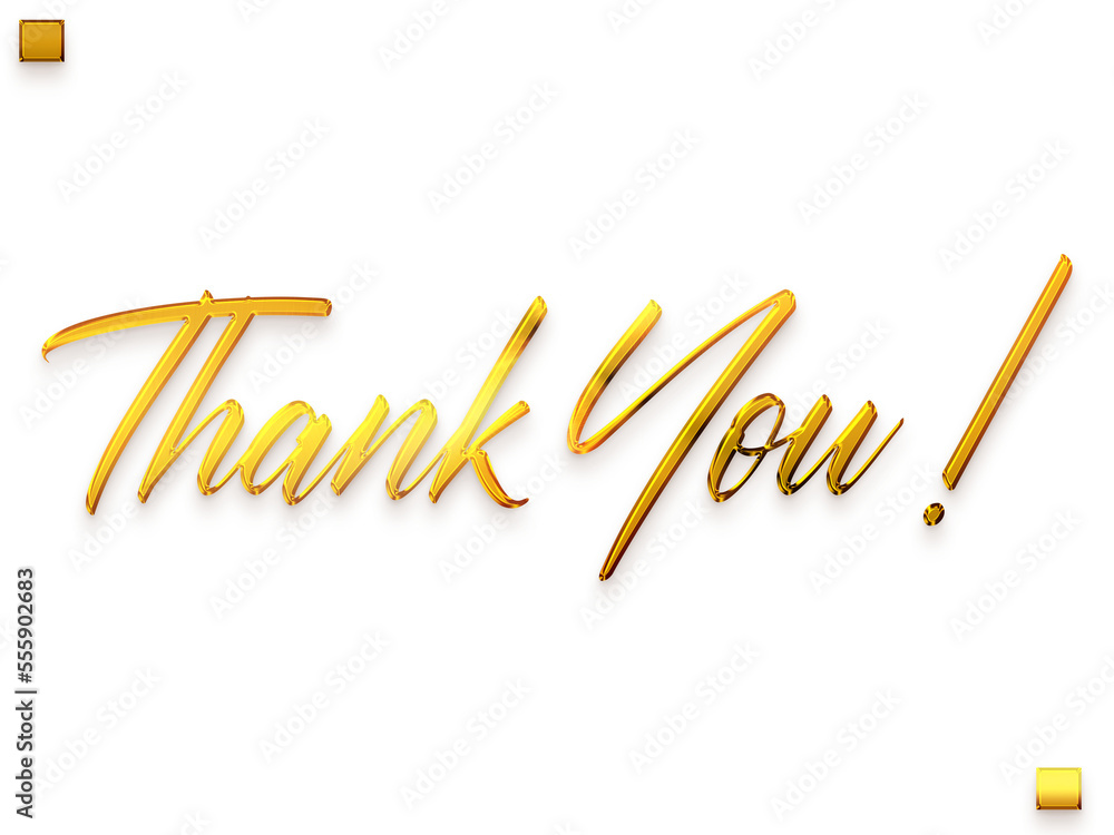 Thank You ! Transparent PNG Gold Typography Text Stock Illustration ...