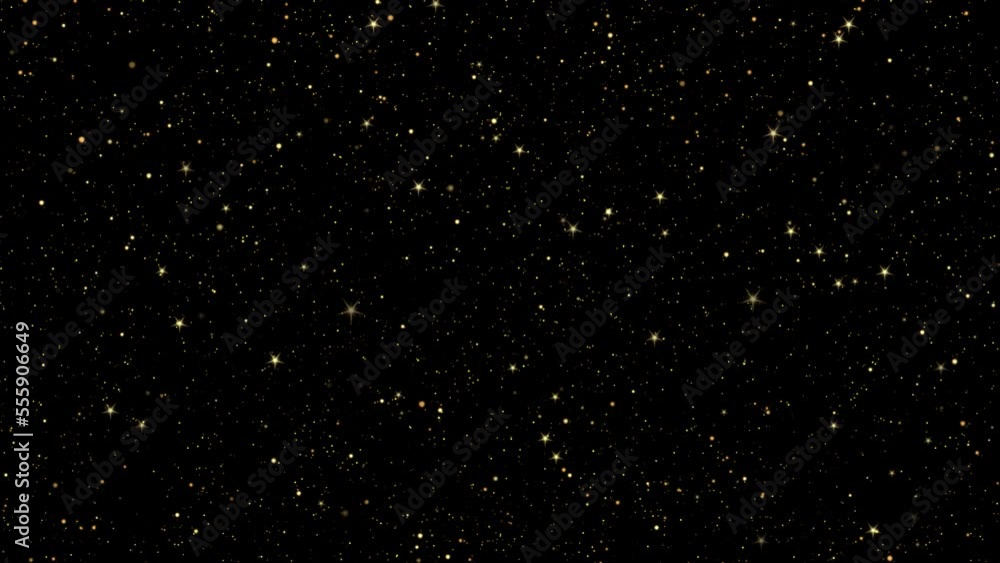 Particle star lens flare design element Seamless loop animation ...