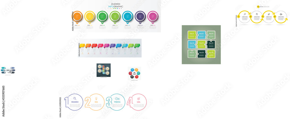 Neuromorphic Infographic Elements Vector Design Template Can Be Used For Steps Options