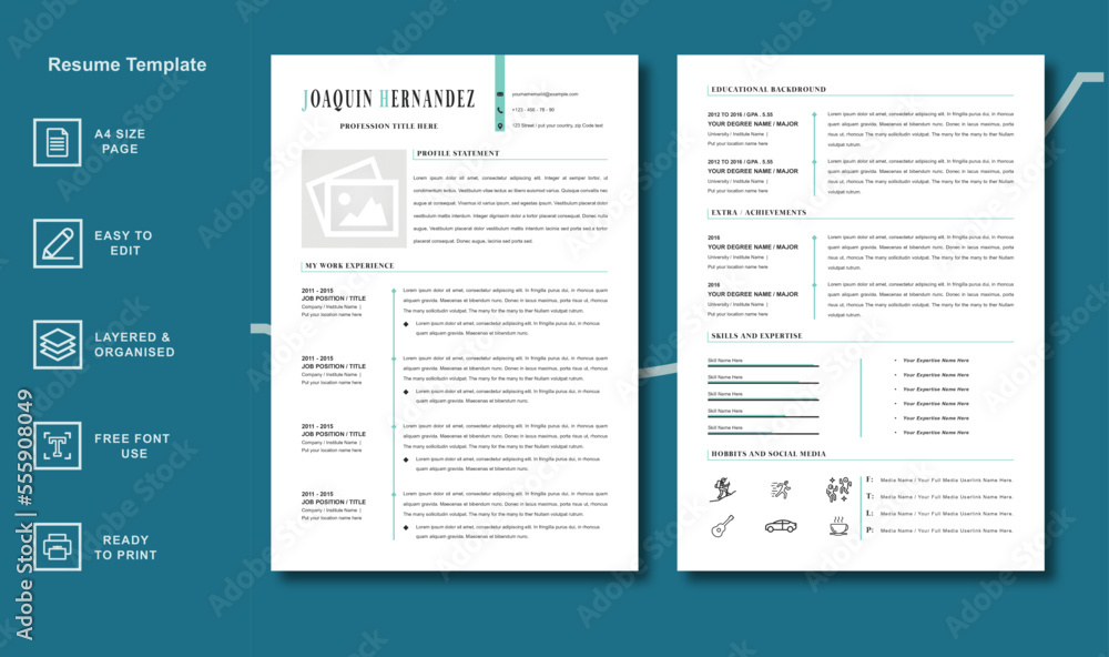 New resume Template layout/professional cv format/resume template for ...