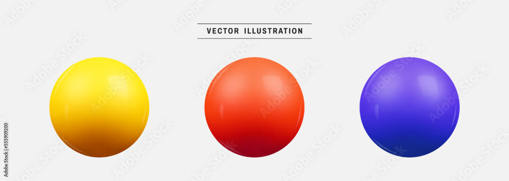 Sphere balls 3d icon render. realistic design elements collection ...