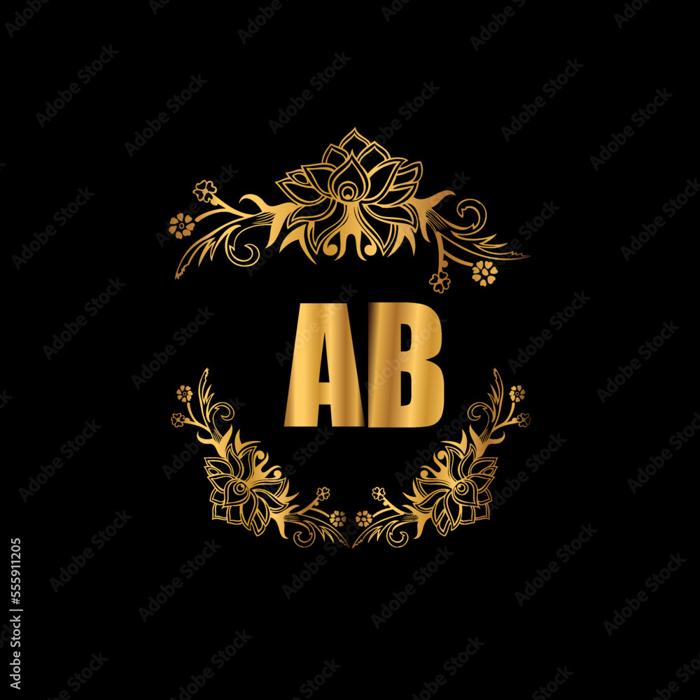 AB Luxury Letter Initial with Crown logo Vector, Great Luxury Logo ...